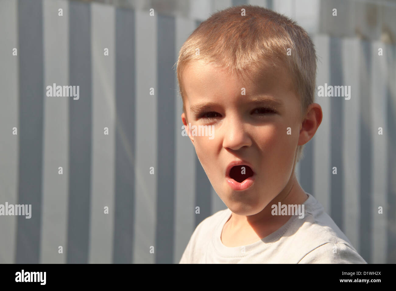 Portrait of boy (6-7 Stock Photo - Alamy
