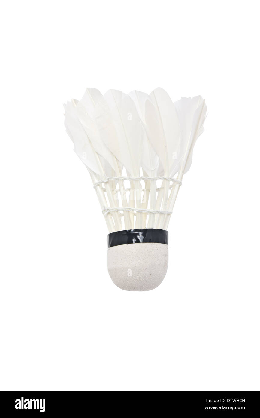 Shuttlecock isolated on white background Stock Photo - Alamy