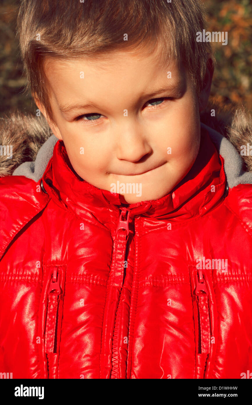 Boy 4 red coat hi-res stock photography and images - Alamy