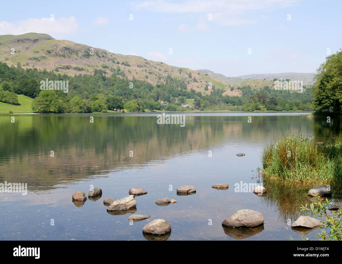 Grasmere Lake and Silver Howe Cumbria Eng.land UK Stock Photo - Alamy