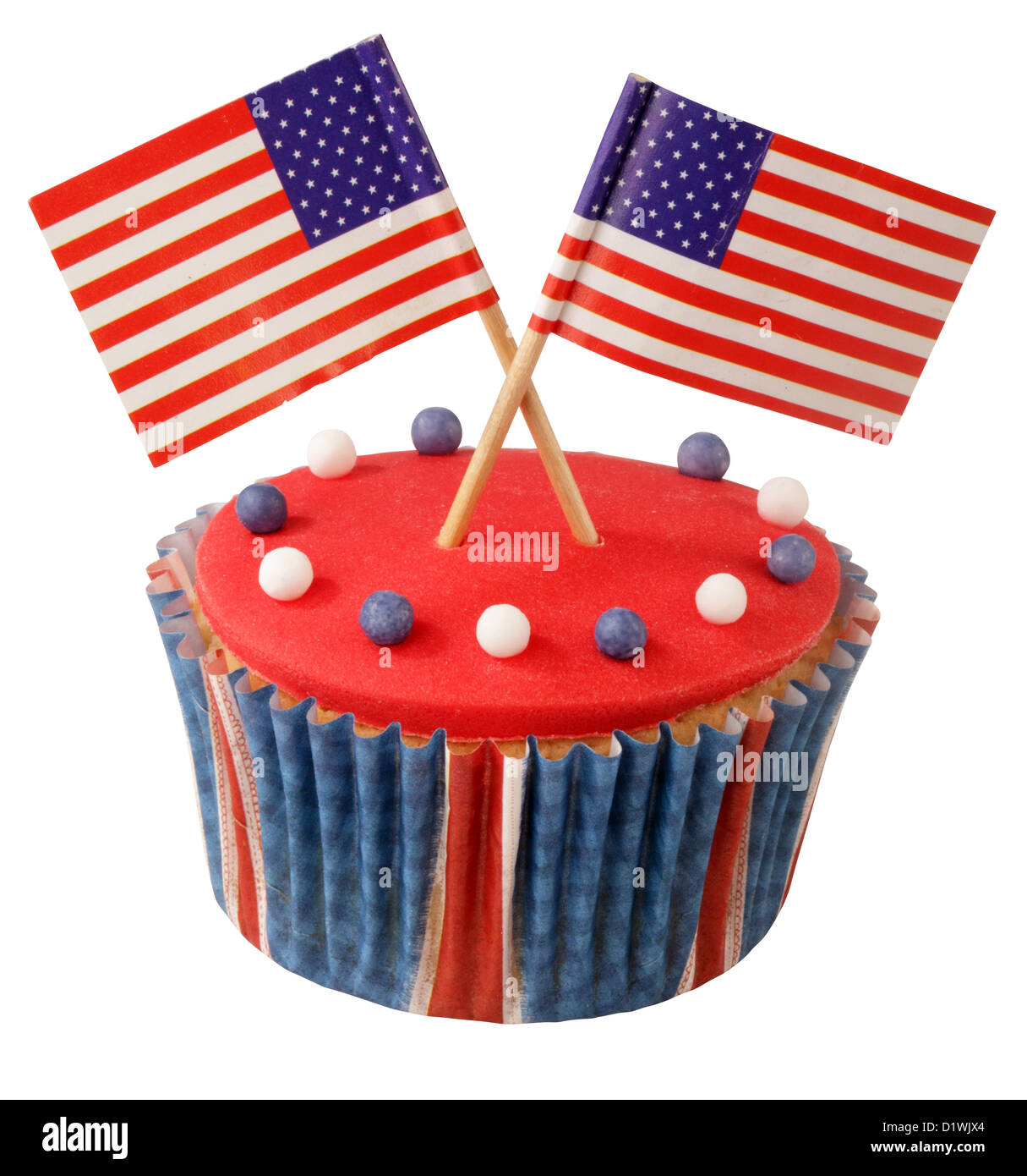 CUT OUT OF AMERICAN CELEBRATION CUPCAKE Stock Photo - Alamy
