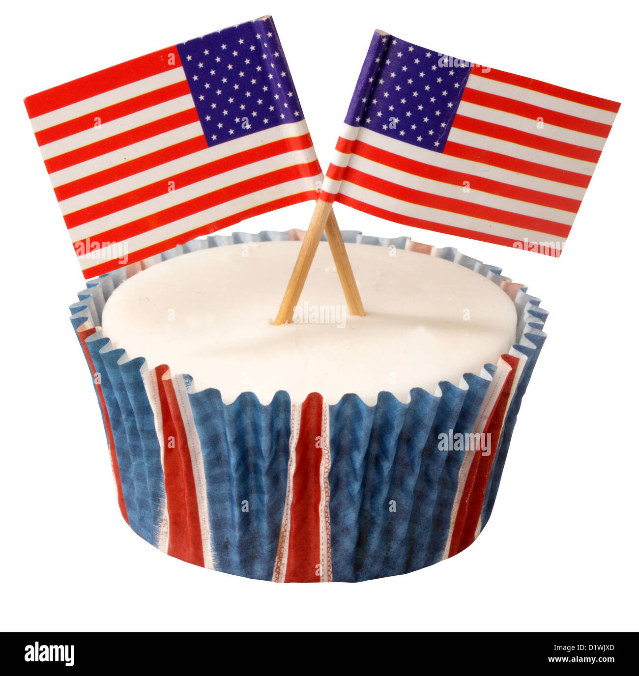 CUT OUT OF AMERICAN CELEBRATION CUPCAKE Stock Photo - Alamy