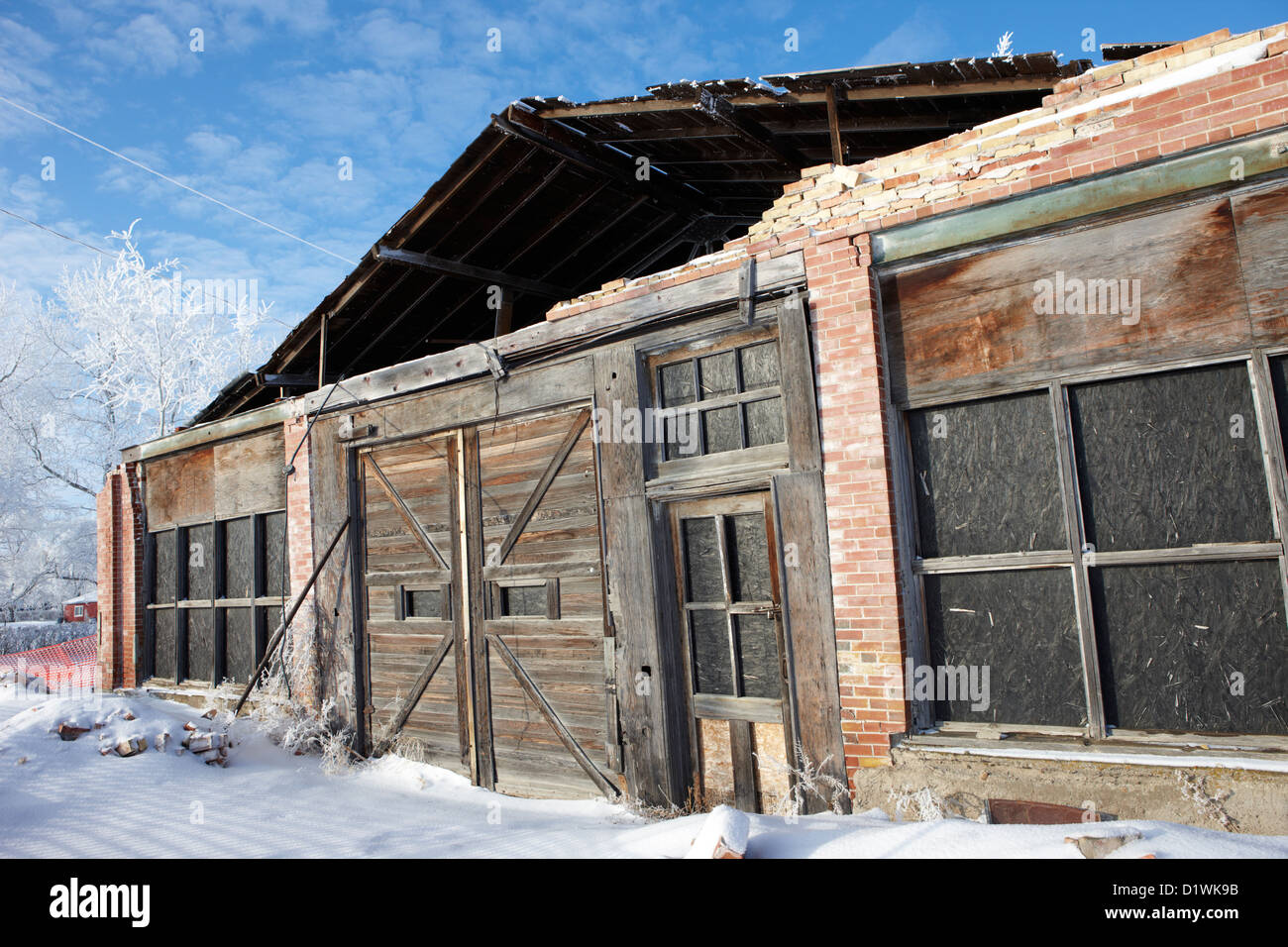 old traditional brick and wood building in disrepair Forget ...