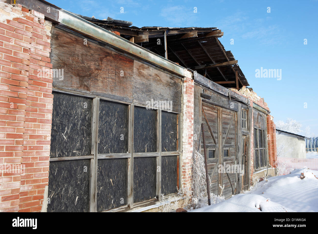 old traditional brick and wood building in disrepair Forget ...