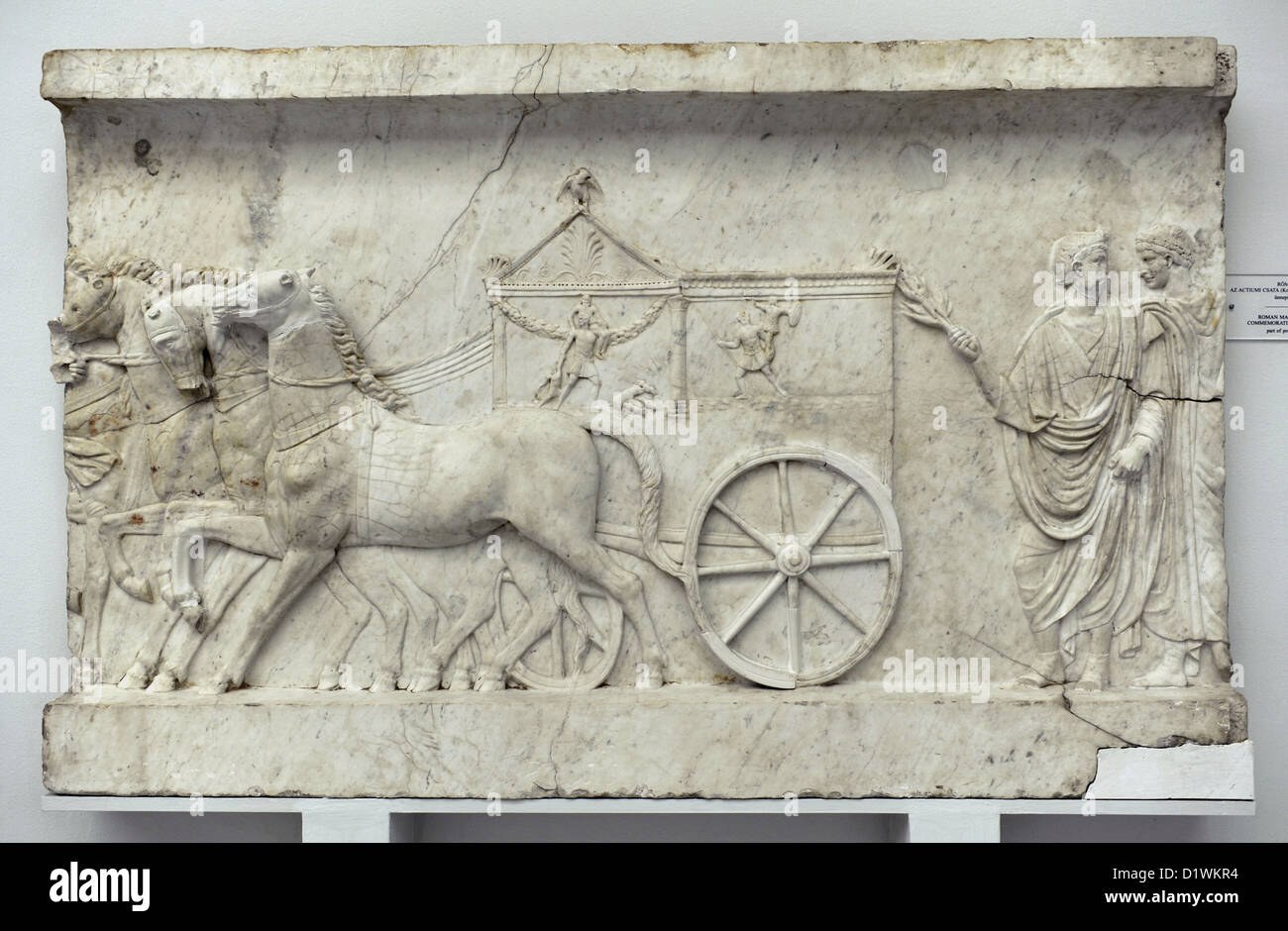 Roman relief from a commemorative monument of the Battle of Actium (31 ...