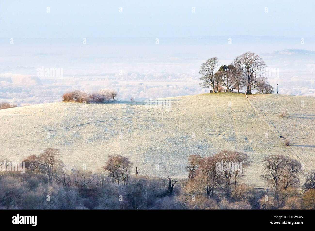 Chilterns landscape in winter Stock Photo - Alamy