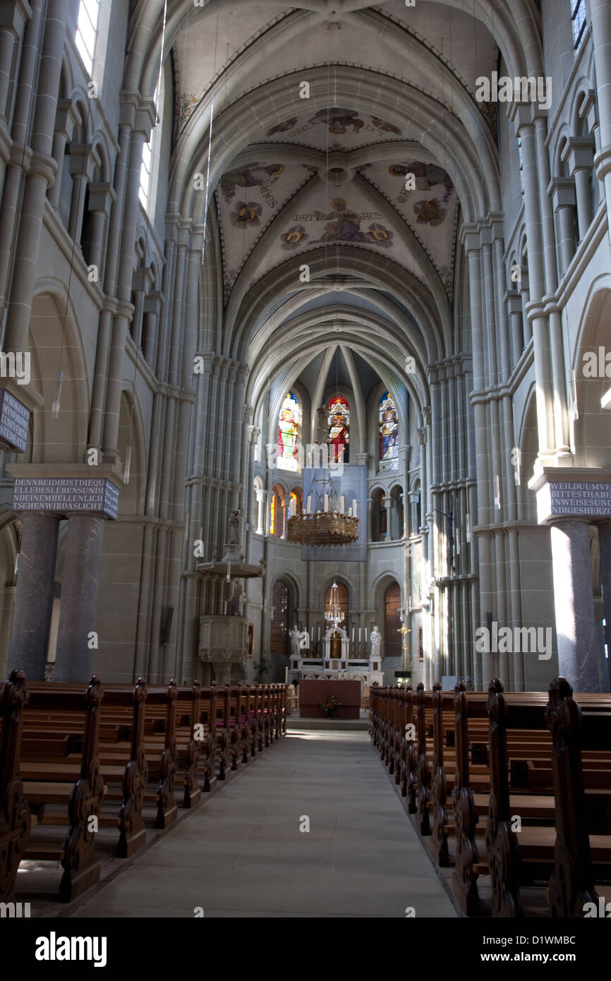 St Peter and Paul Church Interior, Bern; Switzerland; Europe Stock ...
