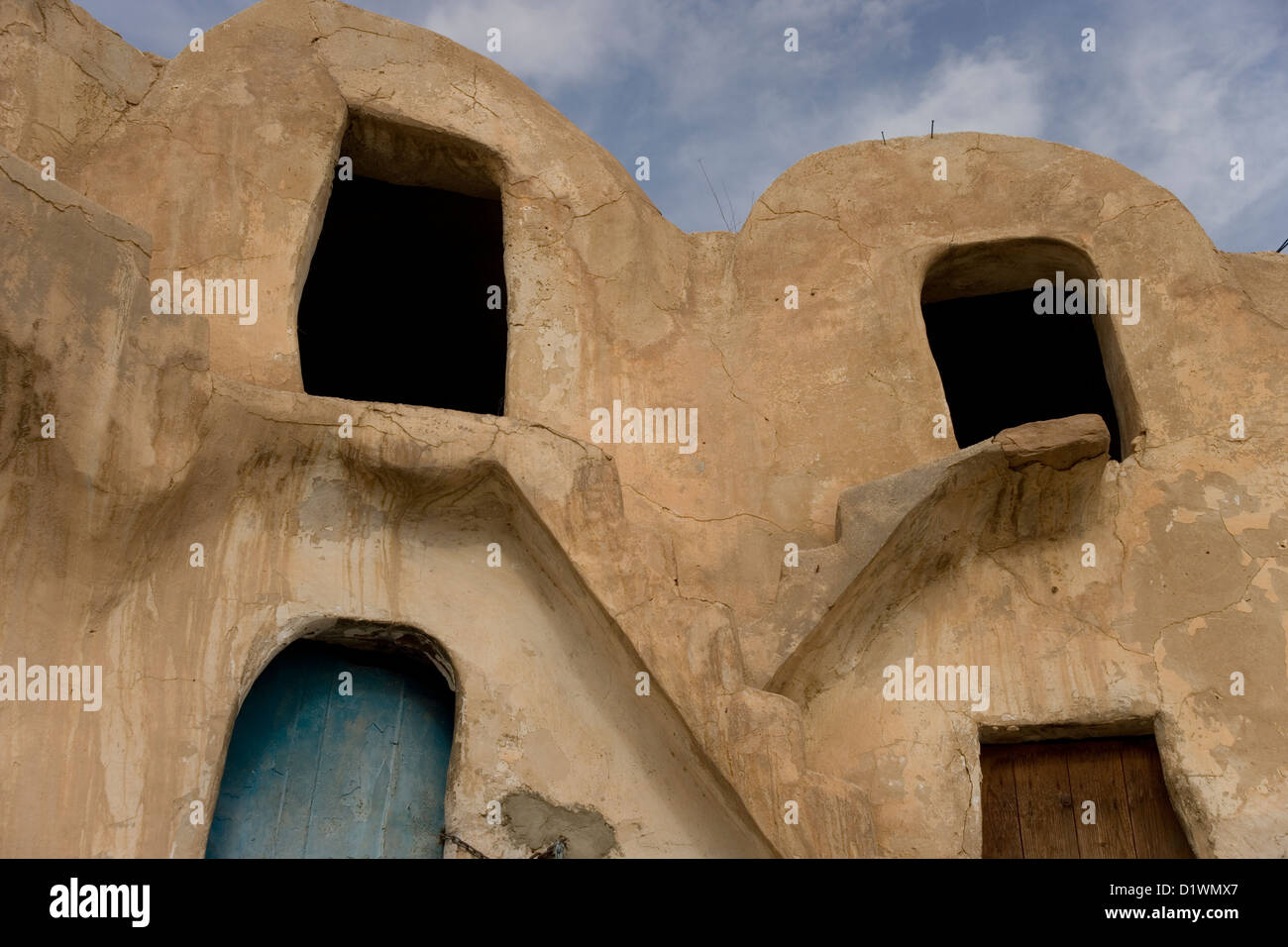 Ksar of Medenine a fortified granary in the Sahara desert in Tunisia ...