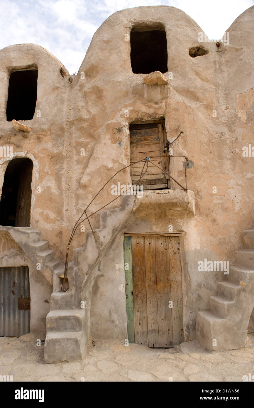 Ksar of Medenine a fortified granary in the Sahara desert in Tunisia ...