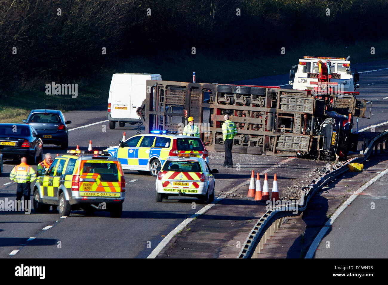 Motorway m40 crash accident hi-res stock photography and images - Alamy