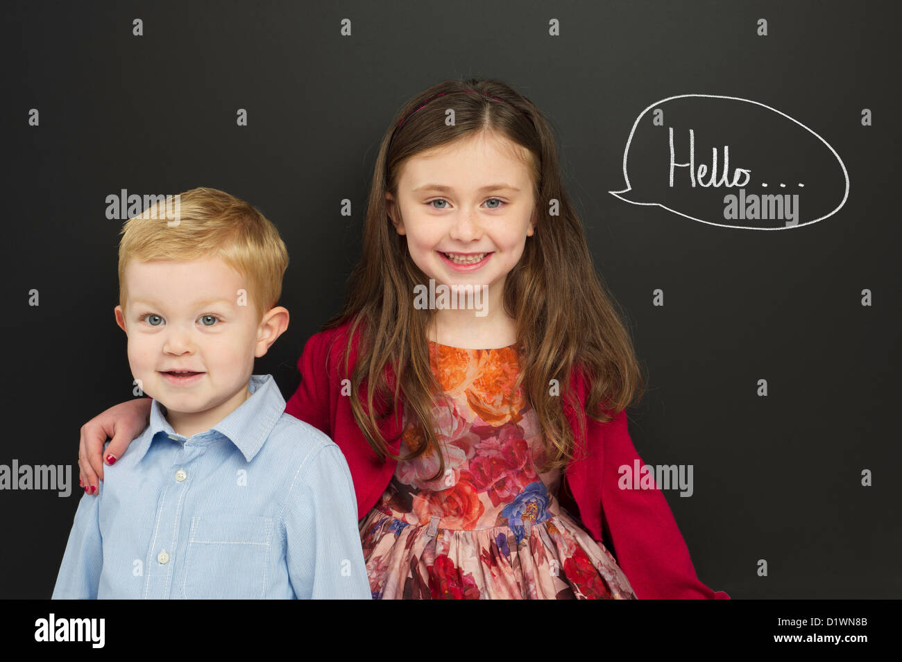 Hello children hi-res stock photography and images - Alamy