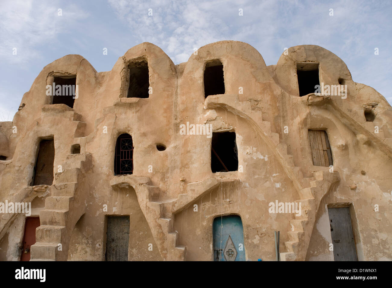 Ksar of Medenine a fortified granary in the Sahara desert in Tunisia ...