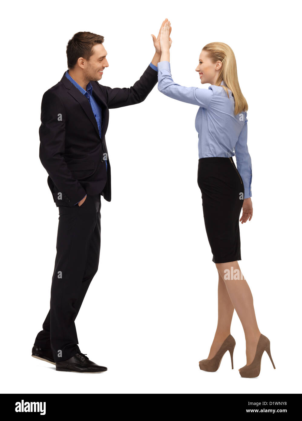 High five happy people Cut Out Stock Images & Pictures - Alamy