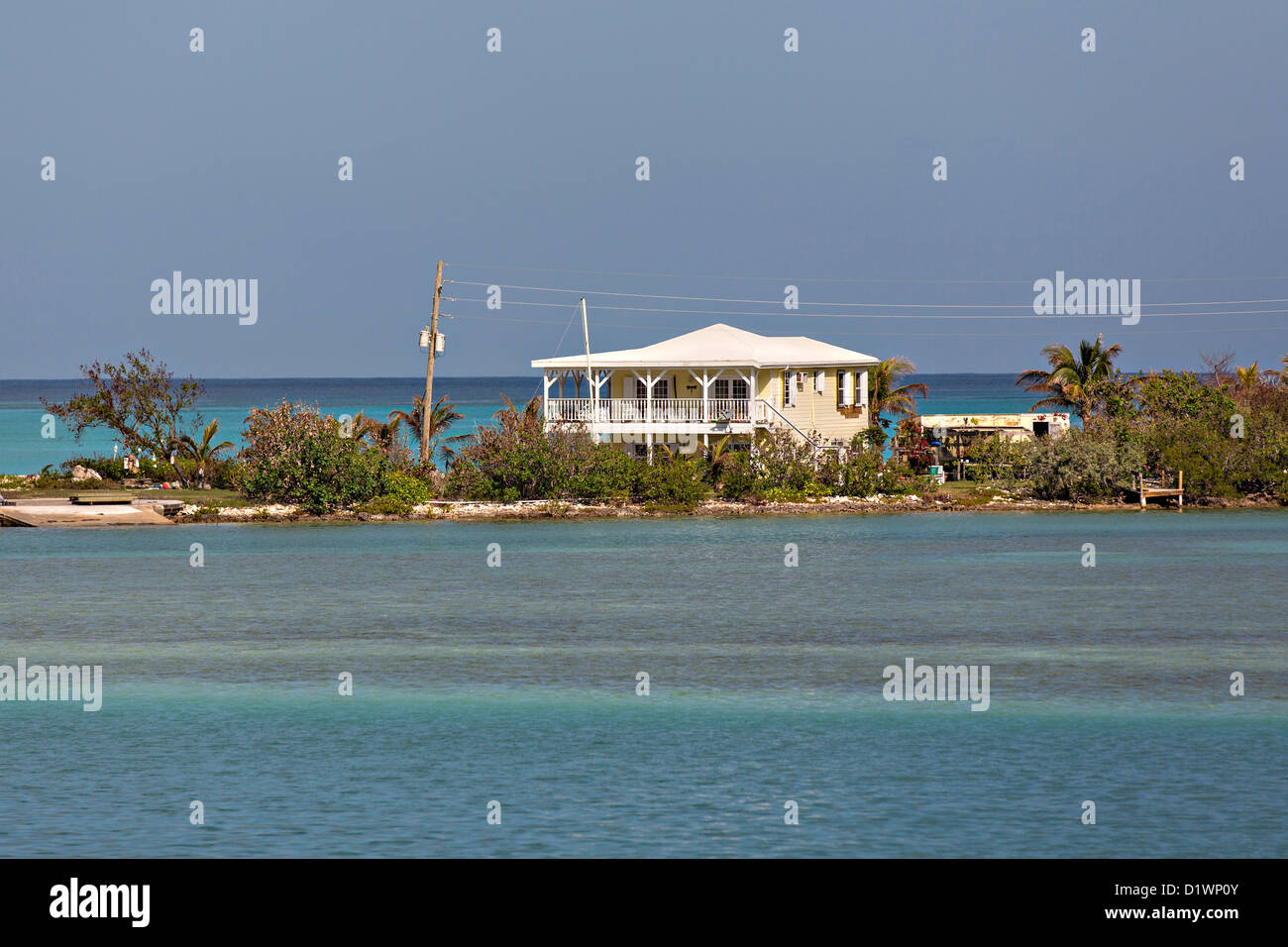 Home along the north point of Eleuthera Island, The Bahamas Stock Photo ...