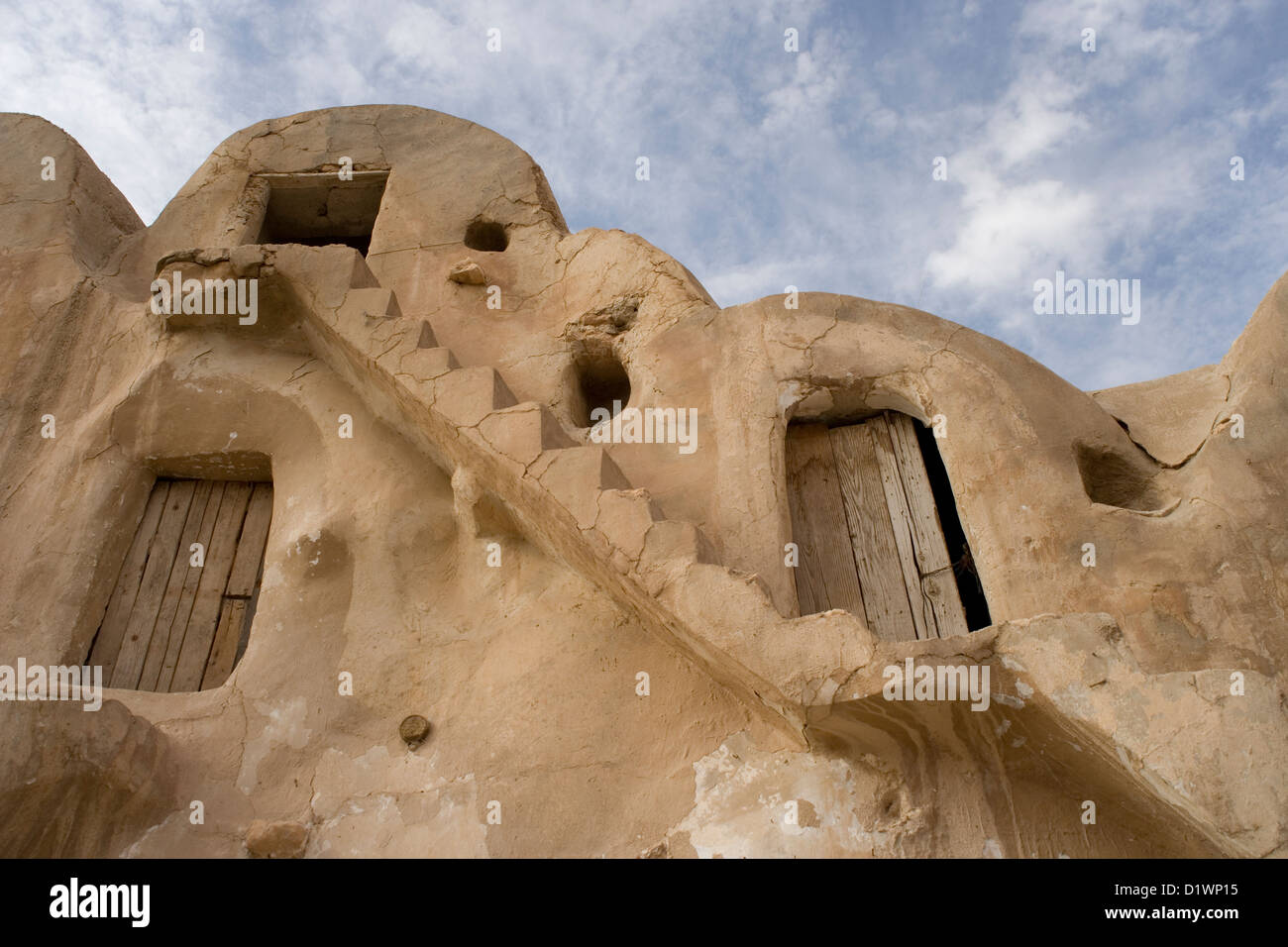 Ksar of Medenine a fortified granary in the Sahara desert in Tunisia ...