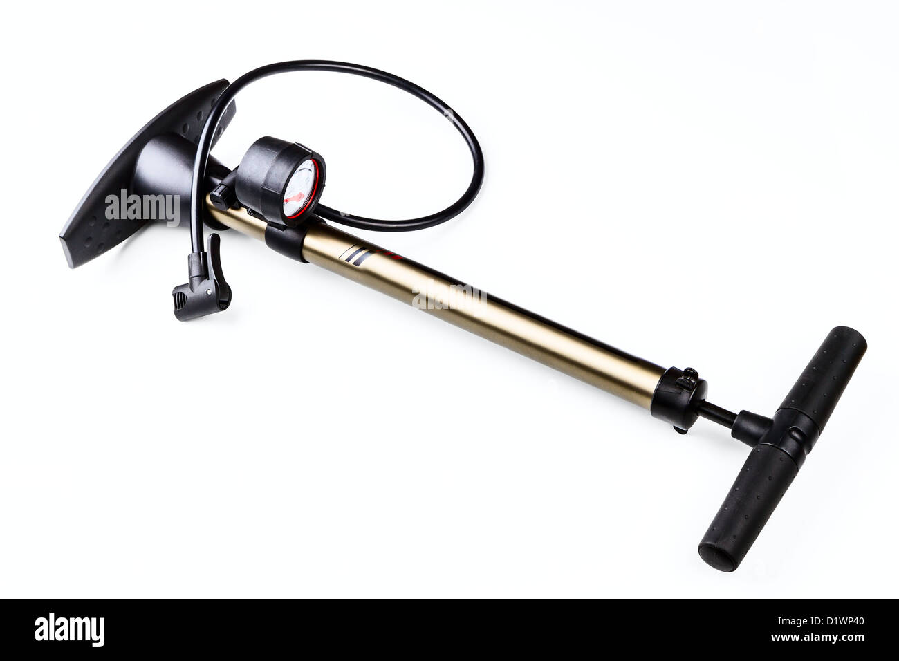 bicycle pump isolated on a white background Stock Photo - Alamy