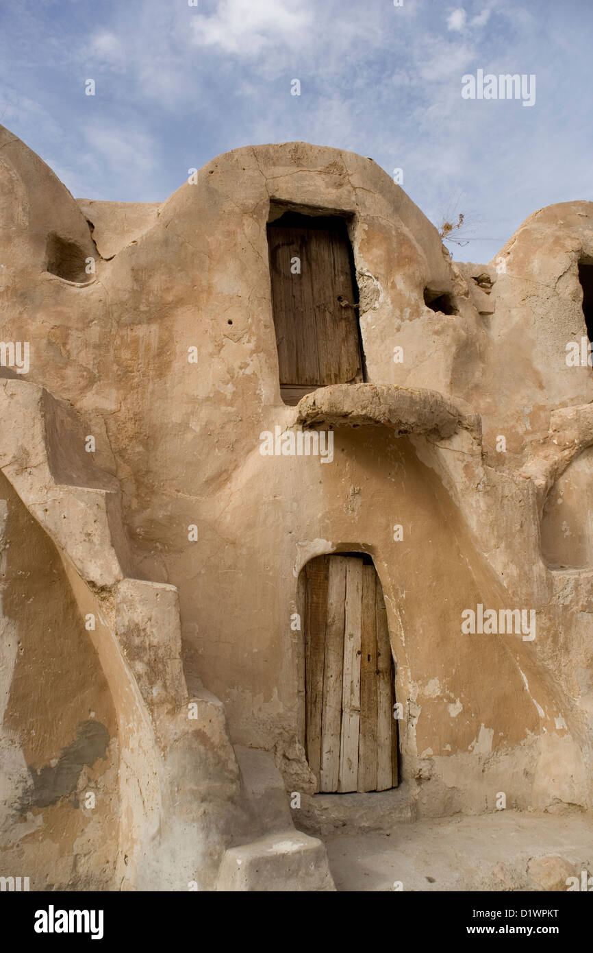 Ksar of Medenine a fortified granary in the Sahara desert in Tunisia ...