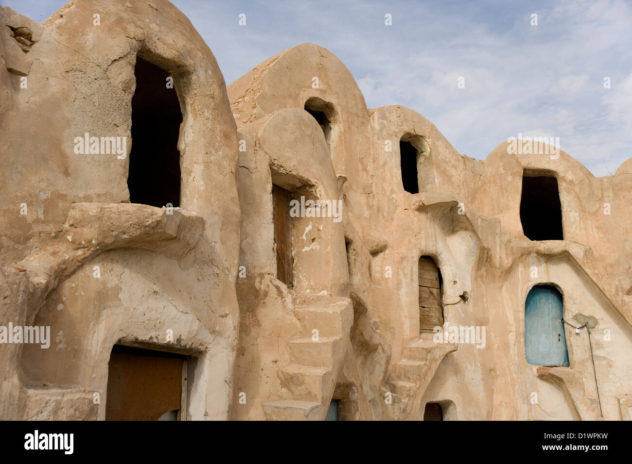 Ksar of Medenine a fortified granary in the Sahara desert in Tunisia ...