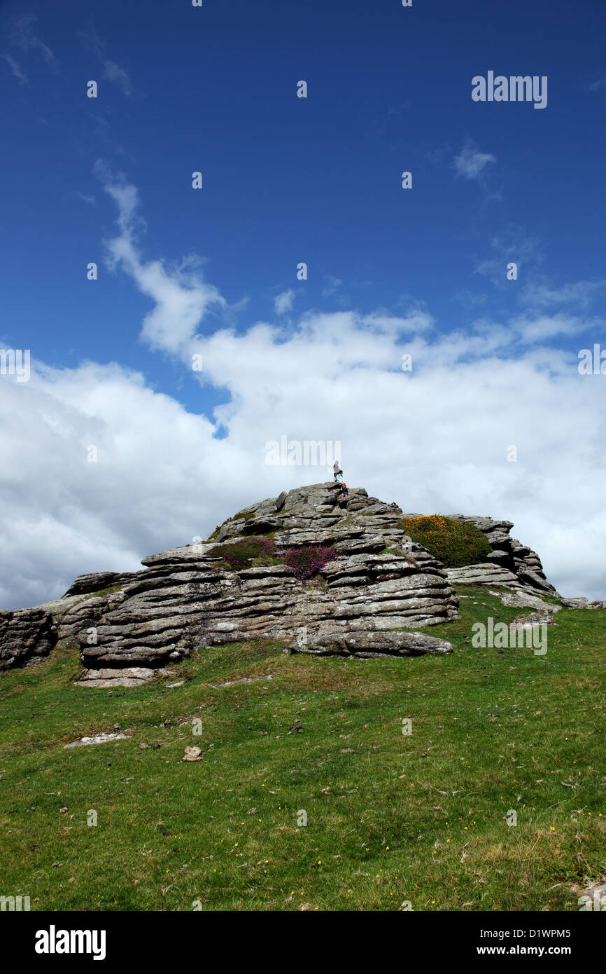 Sharp Tor rock formation on Dartmoor Devon Stock Photo - Alamy