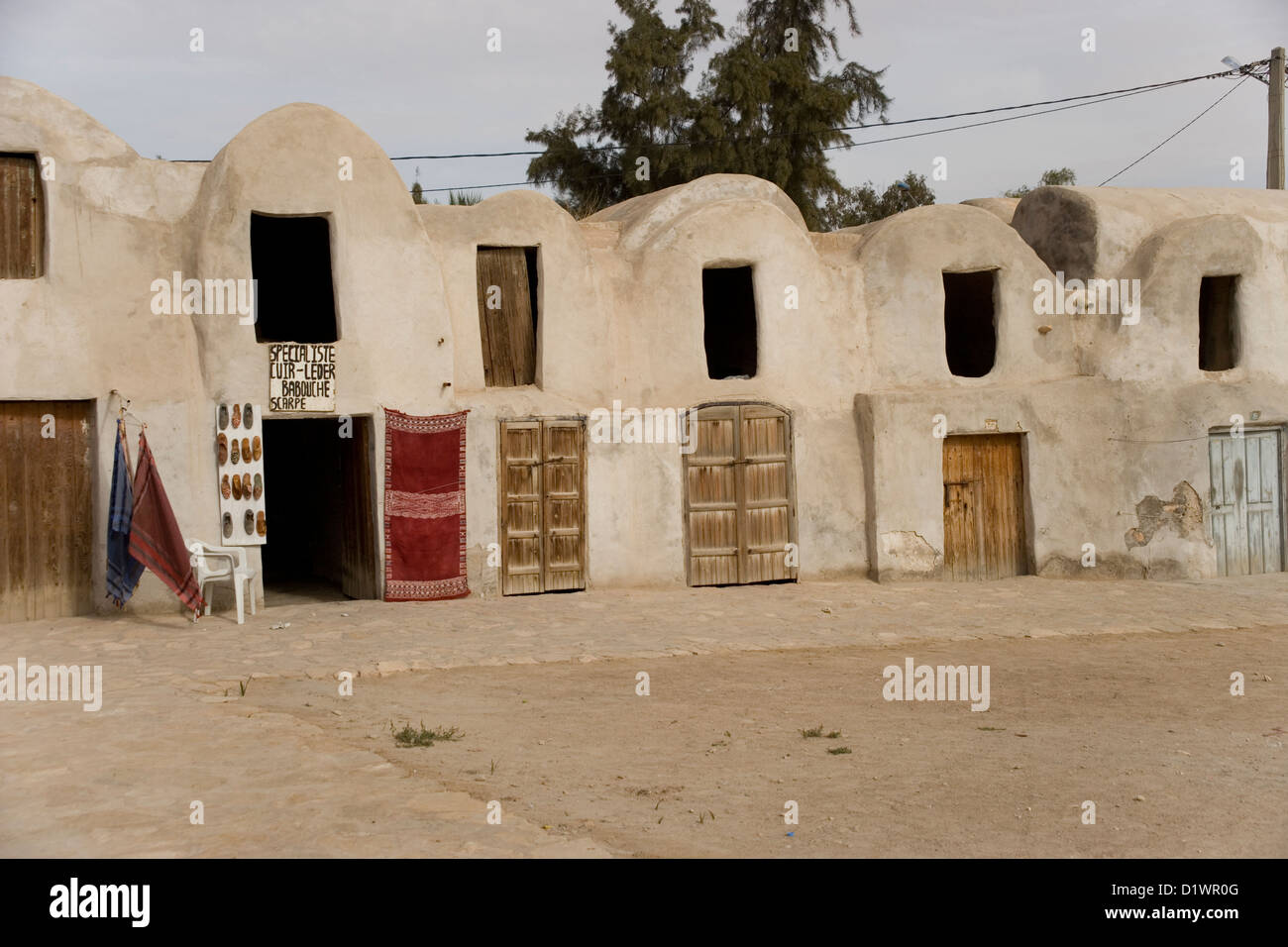 Ksar of Medenine a fortified granary in the Sahara desert in Tunisia ...