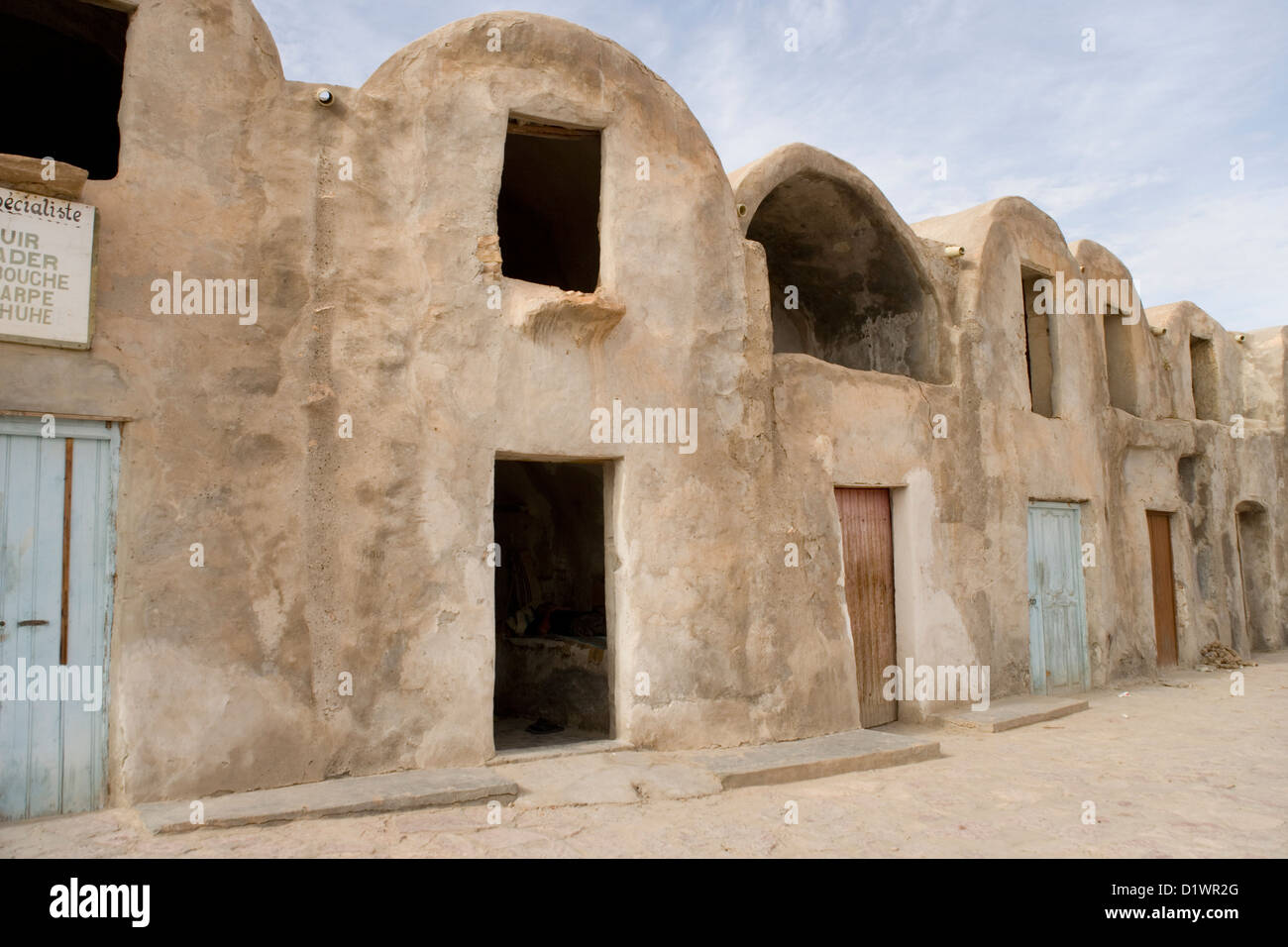 Ksar of Medenine a fortified granary in the Sahara desert in Tunisia ...