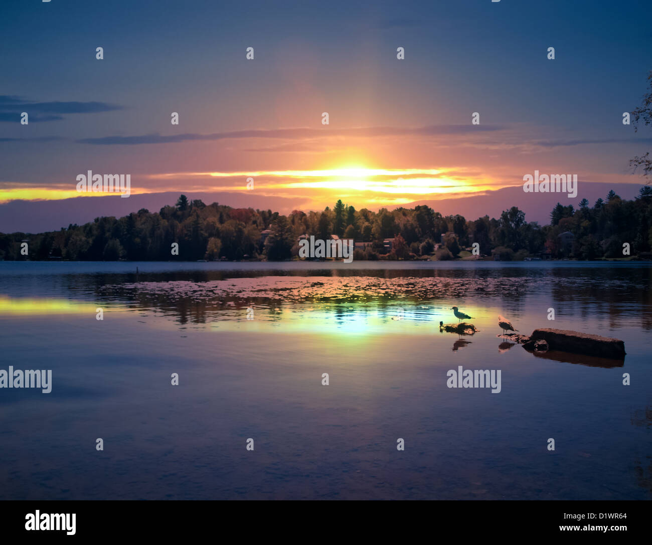 saranac lake in the adirondack mountains of new york state Stock Photo ...