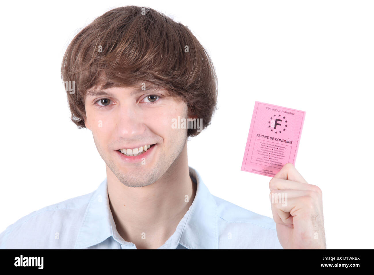 Man with his driving's license Stock Photo - Alamy