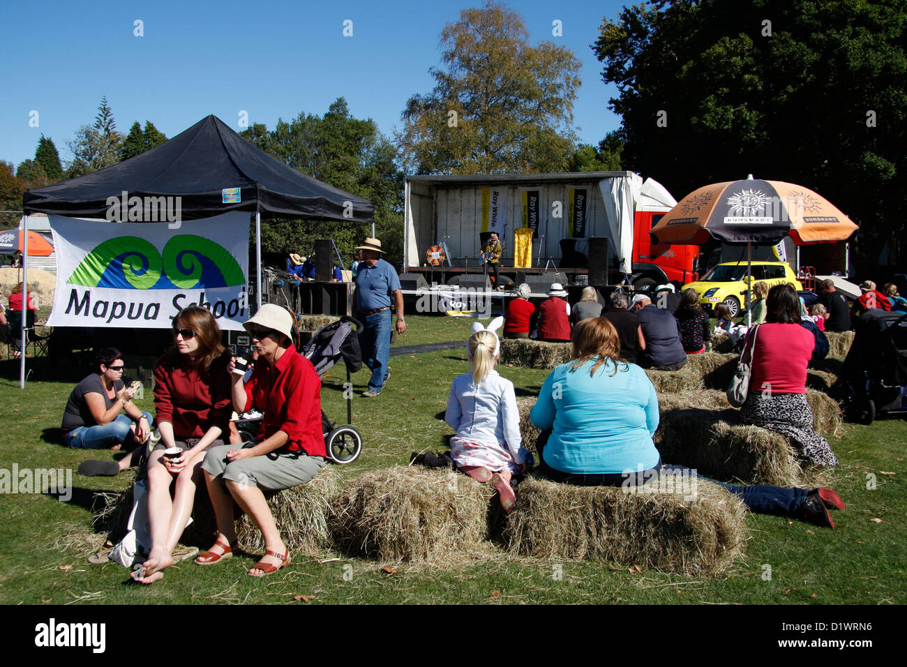 Concert audience at the Mapua fair. Mapua's annual fair coincides with ...
