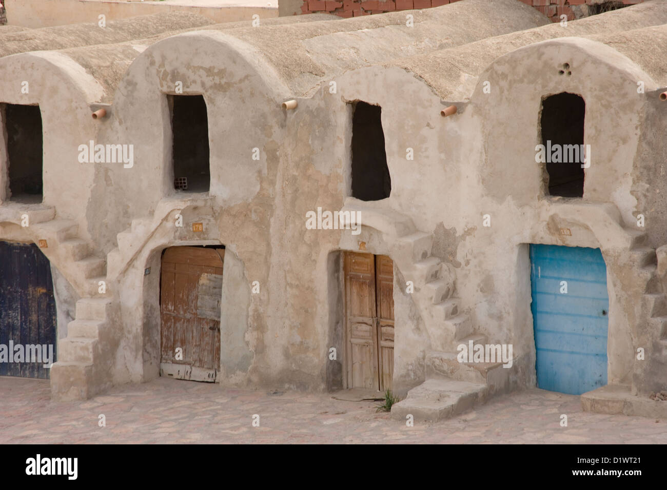 Ksar of Medenine a fortified granary in the Sahara desert in Tunisia ...