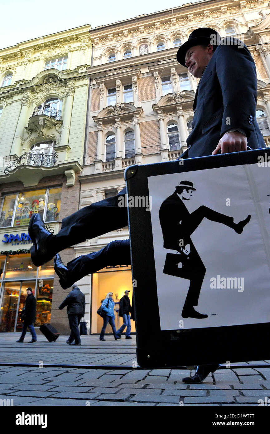 Fans of the British comedy group Monty Python are seen during unusual ...