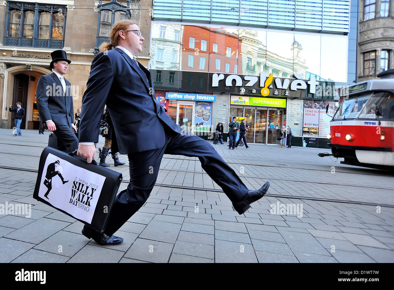 Fans of the British comedy group Monty Python are seen during unusual ...