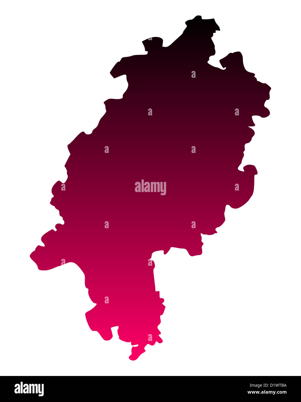 Map of Hesse Stock Photo - Alamy