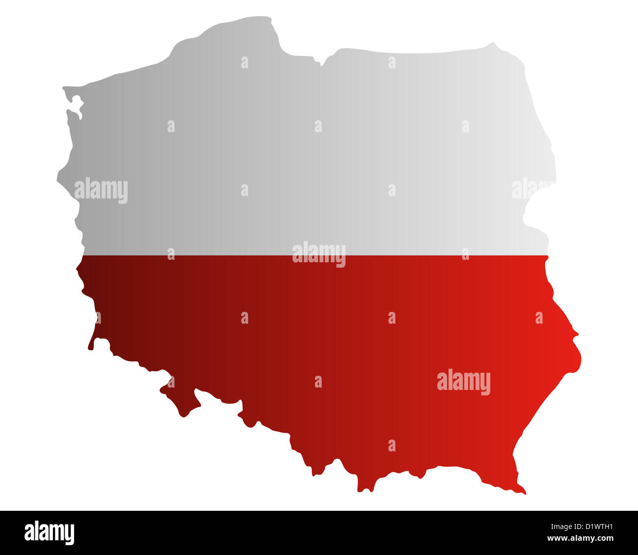 Map and flag of Poland Stock Photo - Alamy