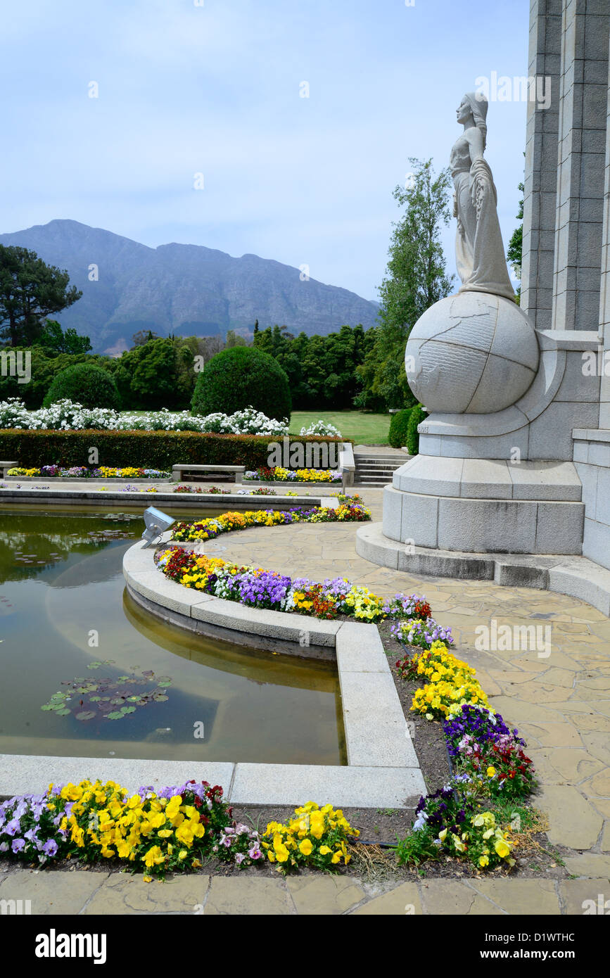 Monument commemorating the French Huguenot settlers who fled ...