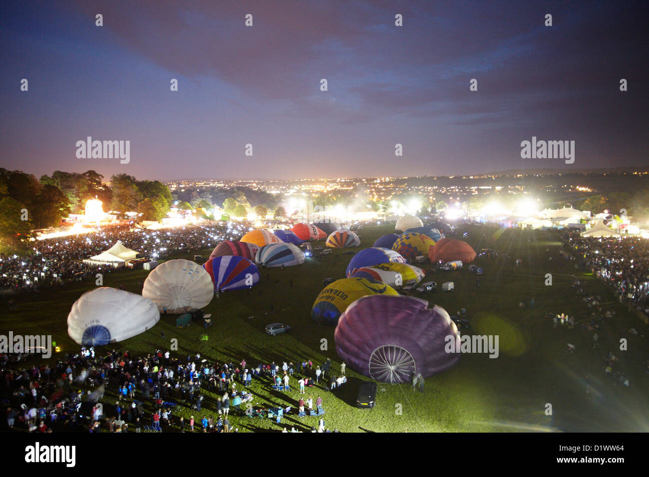Bristol International Balloon Fiesta Night Glow Stock Photo - Alamy