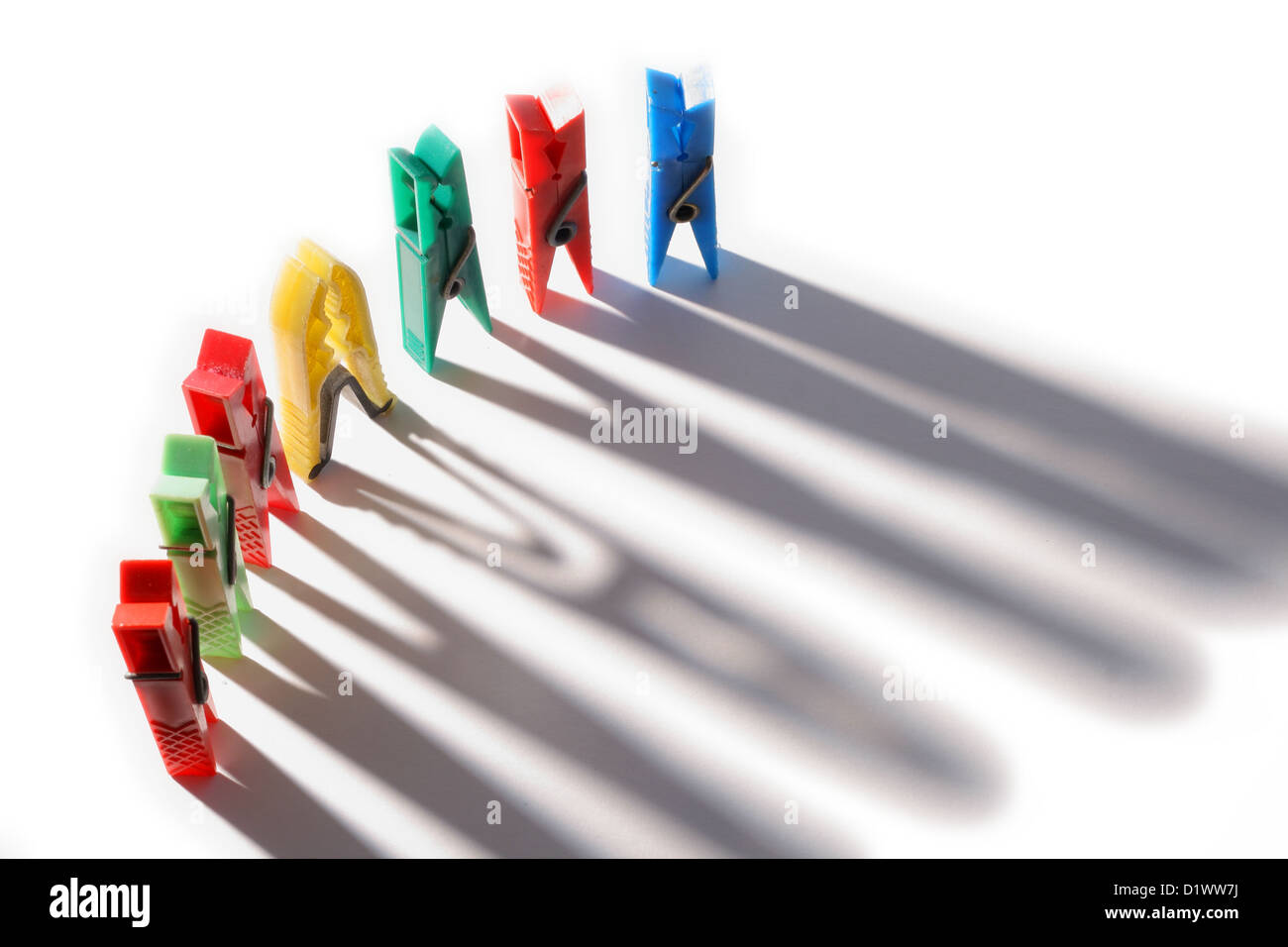 Colorful clothes pegs Stock Photo - Alamy