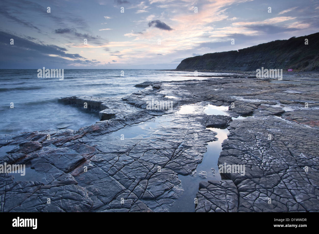 Kimmeridge Bay on the Jurassic coastline of Dorset. The area is known ...