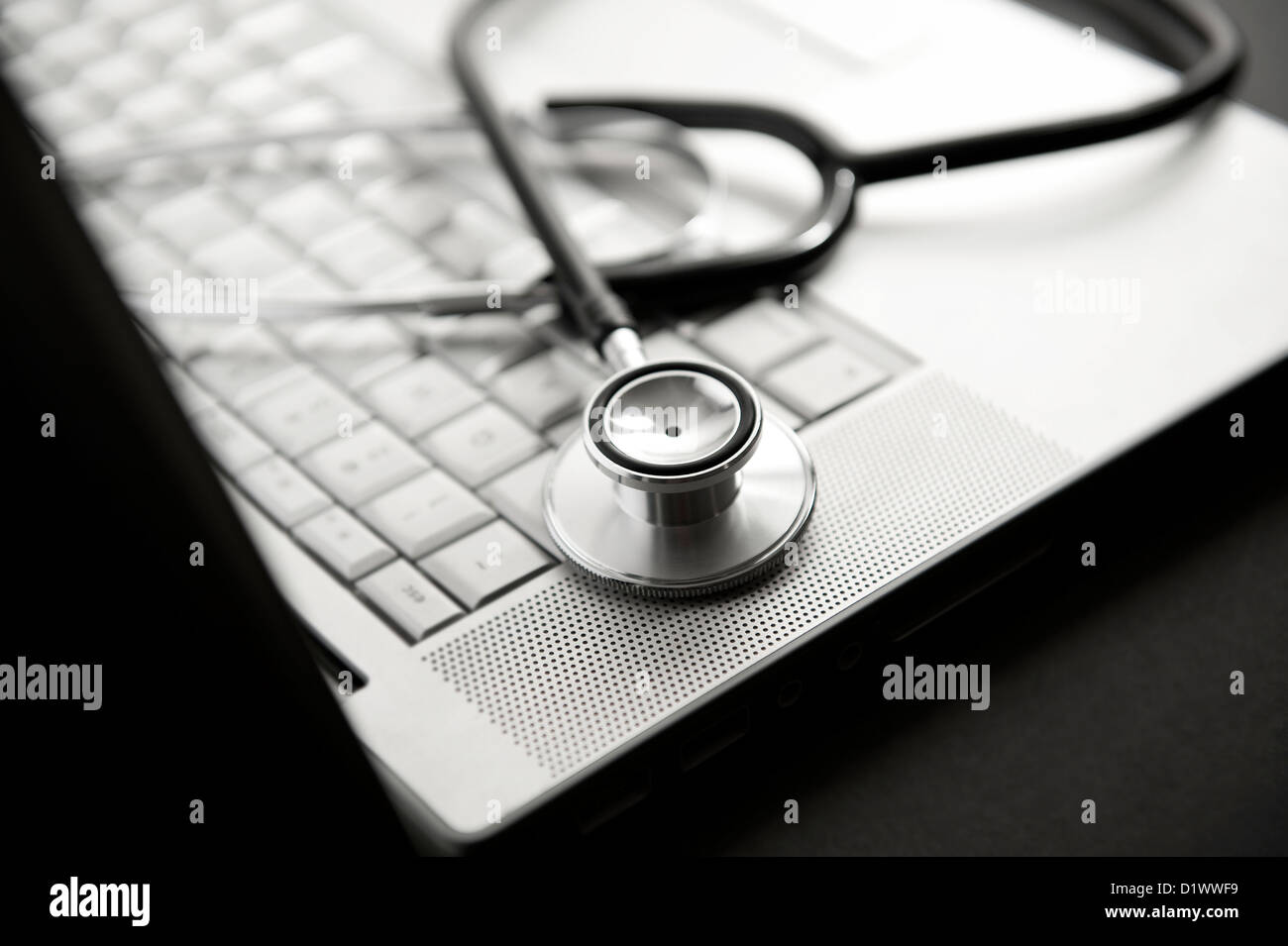 stethoscope on laptop computer keyboard Stock Photo - Alamy stethoscope on laptop computer keyboard Stock Photo - Alamy