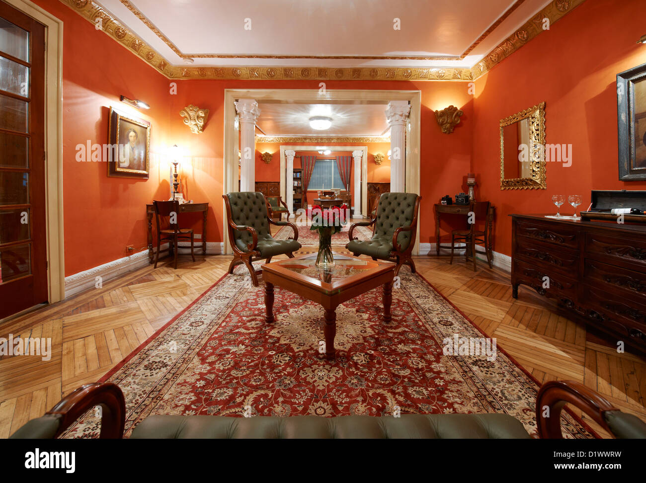 interior shot of lobby in colonial styled Hotel named City Art Hotel ...