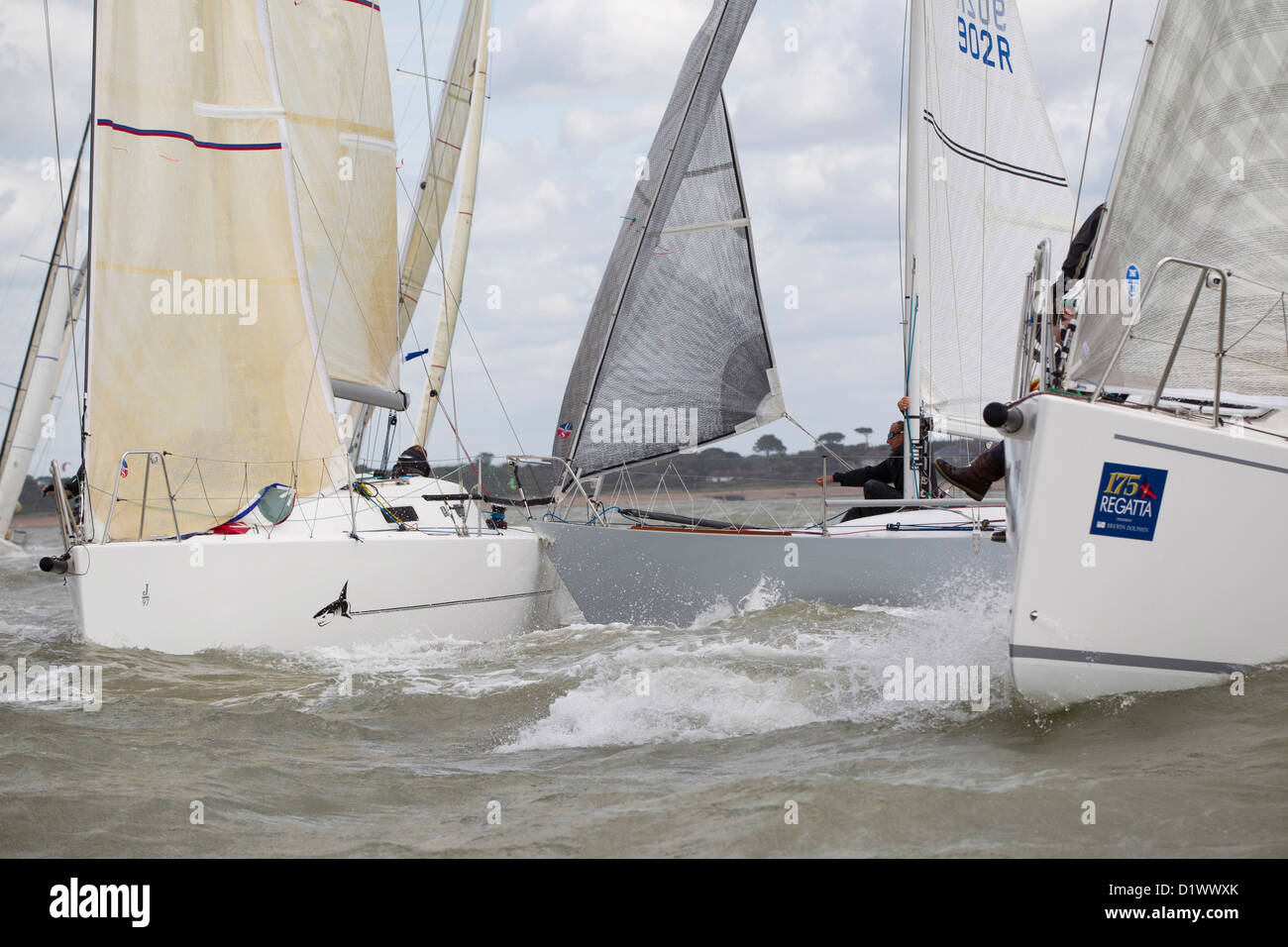 yacht racing in The Solent UK Stock Photo - Alamy