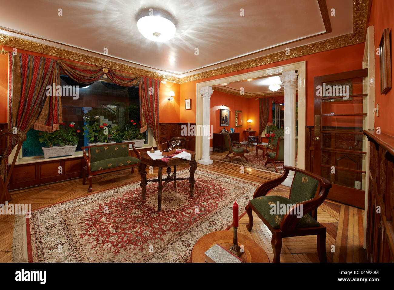 interior shot of lobby in colonial styled Hotel named City Art Hotel ...
