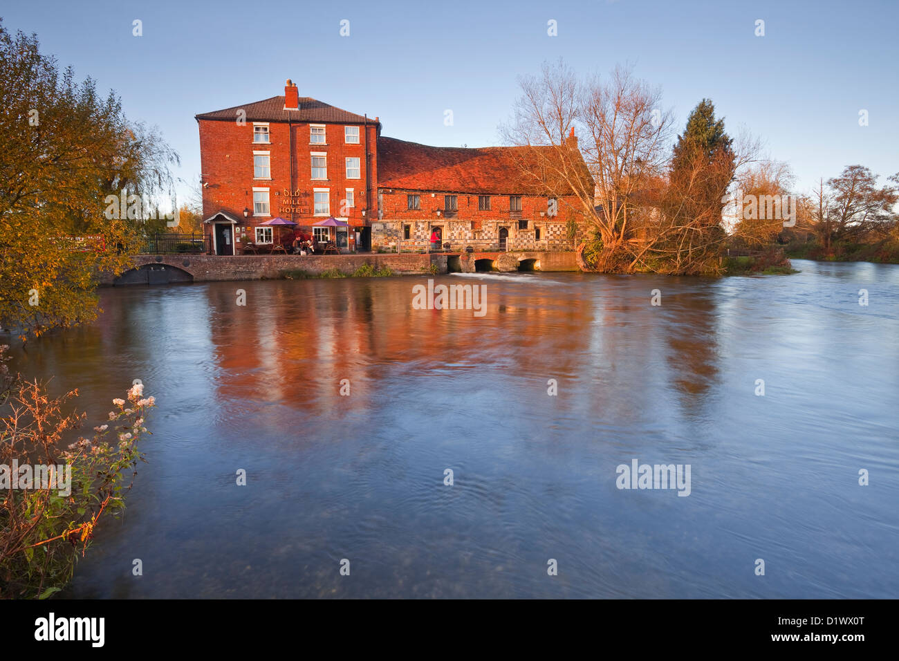 Pub restaurant salisbury harnham uk blue clear sky reflection hi-res ...