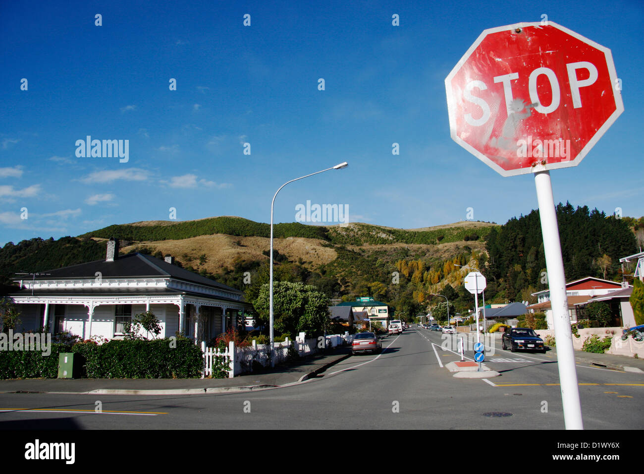 Street scene in Nelson Stock Photo - Alamy