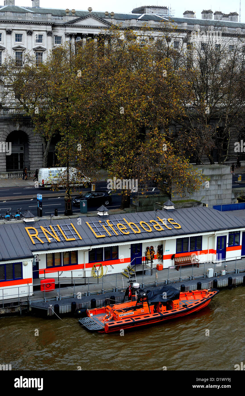 RNLI lifeboat station on the River Thames at the Embankment,London ...