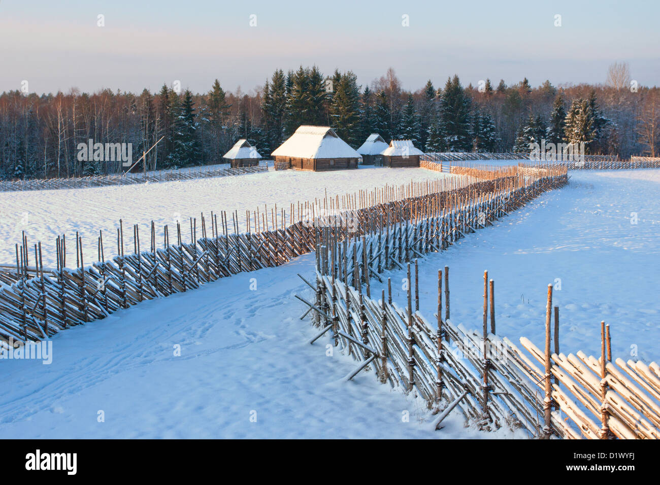 Winter scene in the countryside Stock Photo - Alamy