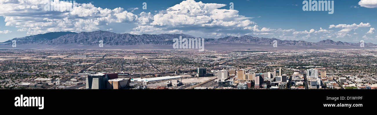 Panoramic view (about 90°) of North Las Vegas, Nevada, taken from the ...