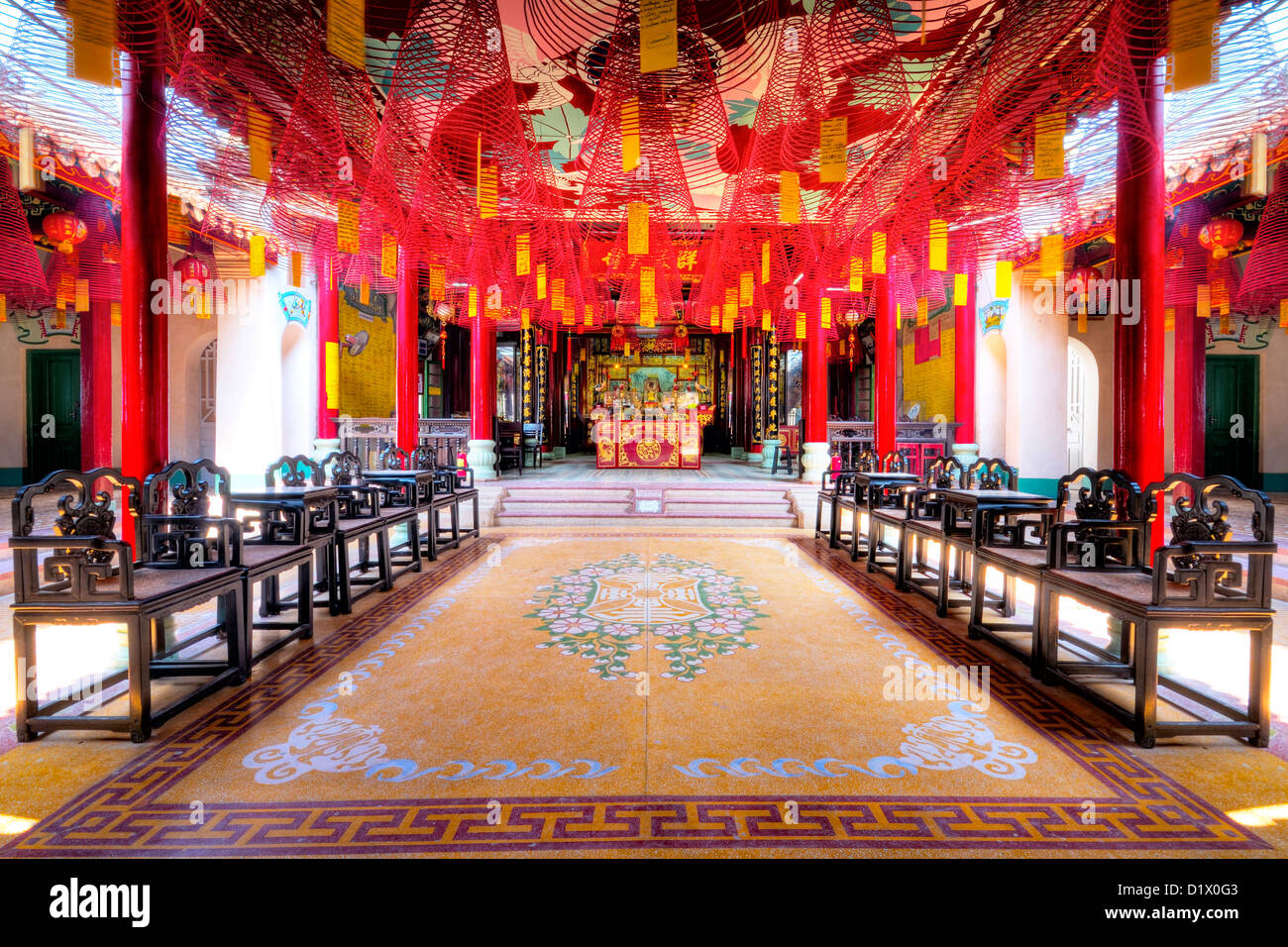 Interior of the Fujian Chinese Congregation Assembly Hall, Hoi An ...