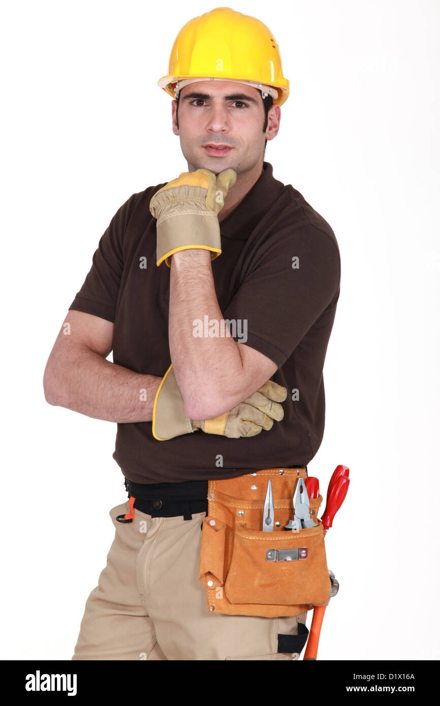 Craftsman with tools Stock Photo - Alamy