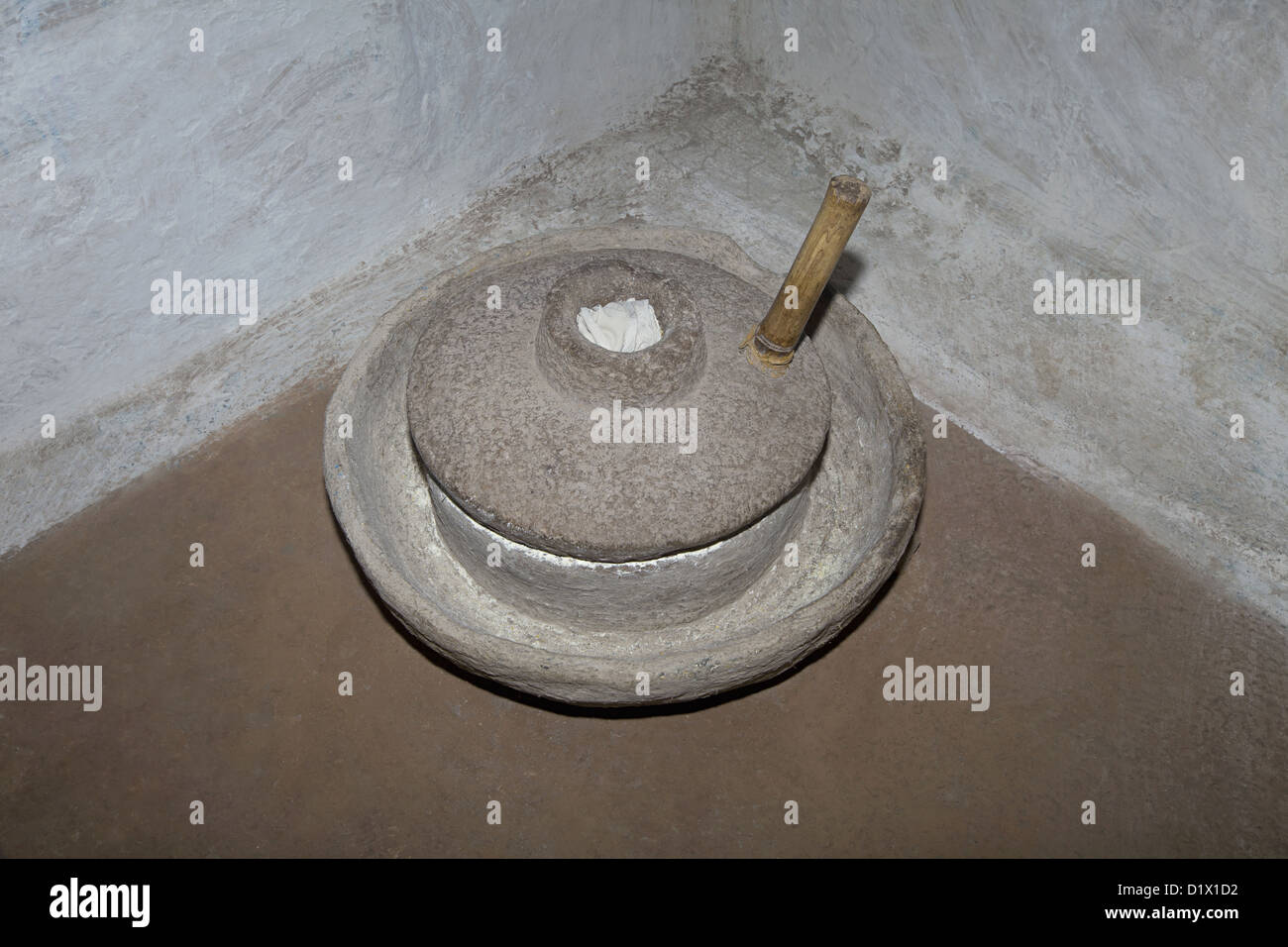 Stone grain grinder High Resolution Stock Photography and Images - Alamy