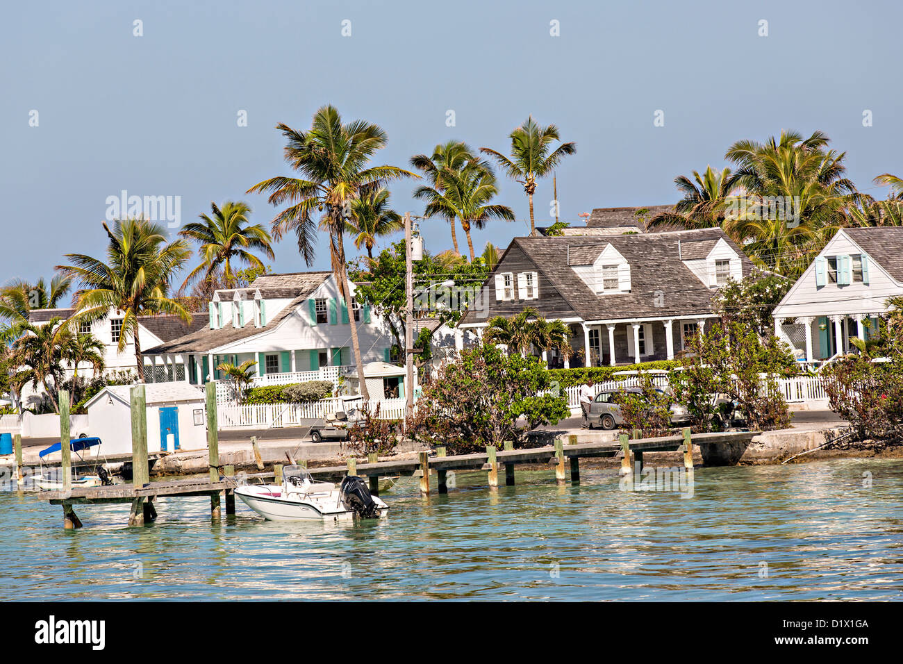 Homes in Dunmore Town, Harbour Island, The Bahamas Stock Photo - Alamy